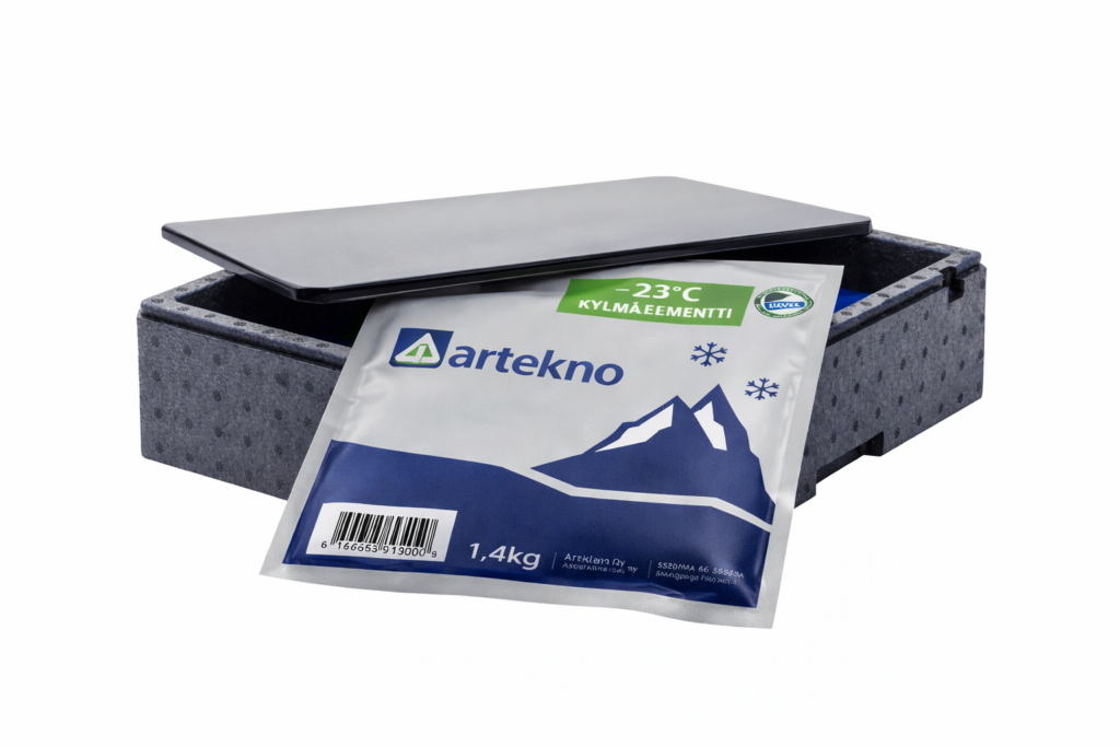 Cold plate GN½ with cooling element, -23 °C, black - Artekno